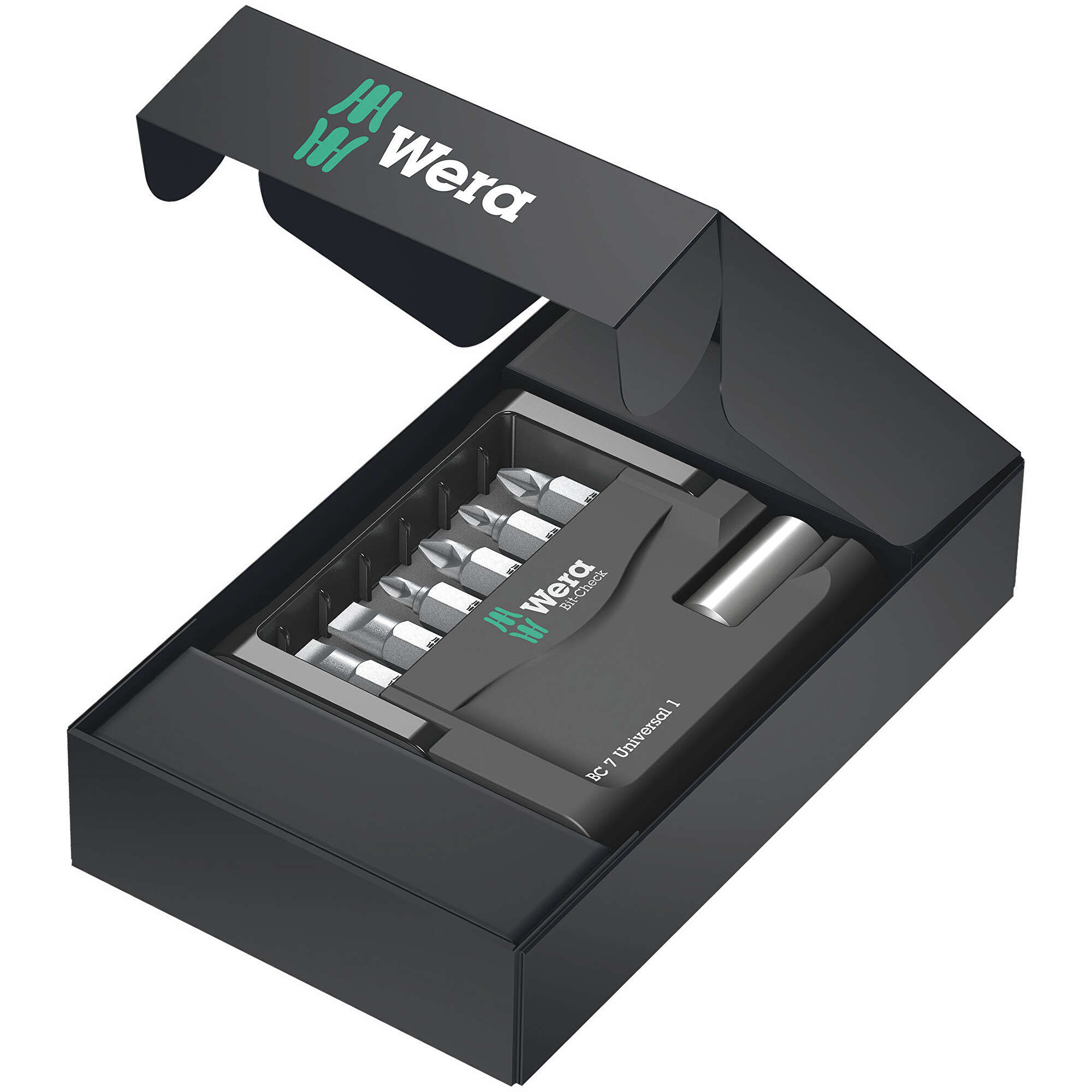 WERA Bit-Check 7 Universal 1 INCENTIVE (schwarz / grün / silber ...