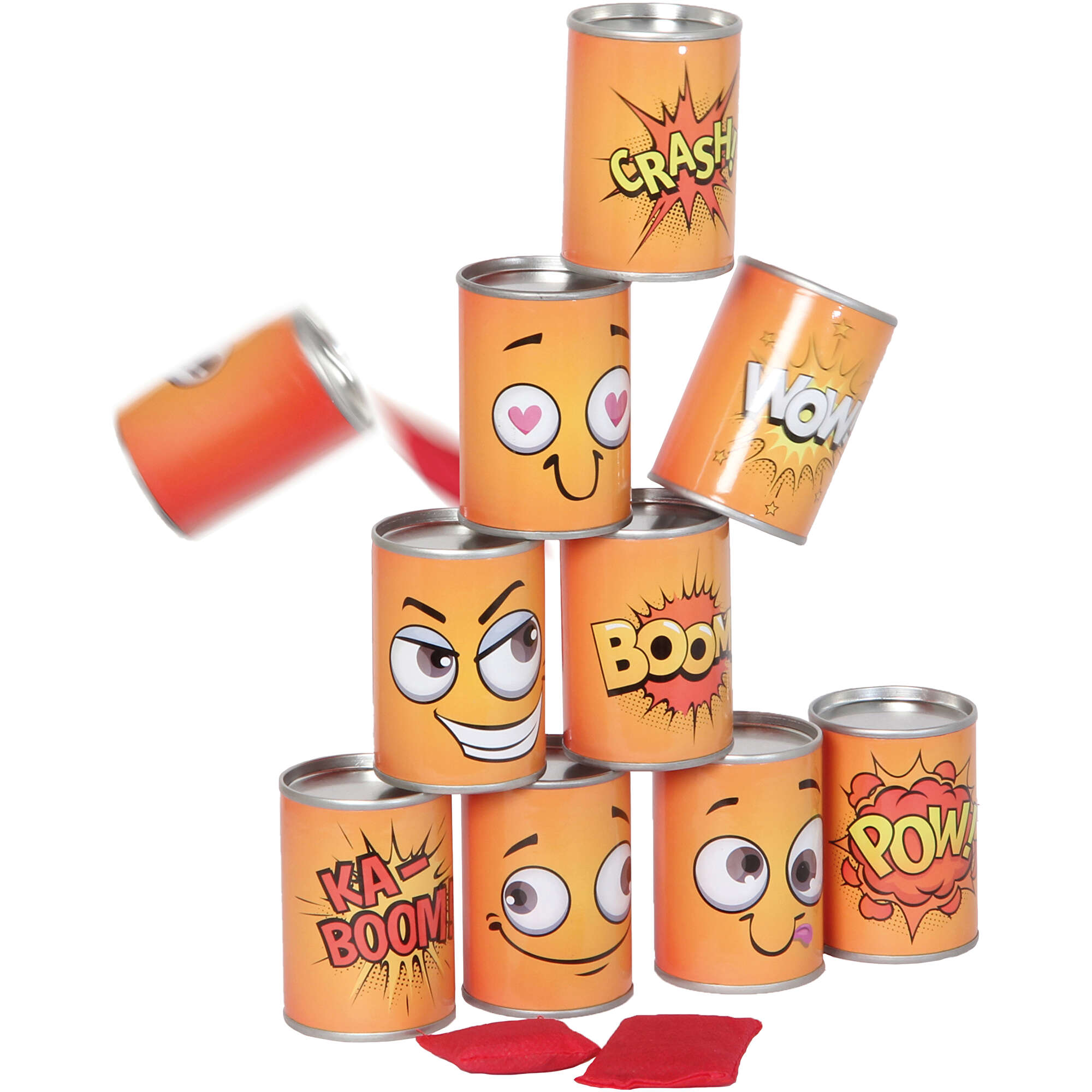 Dosenwerfen (10 Dosen, 3 Wurfsäckchen) (230g) als Werbegeschenke Auf ...