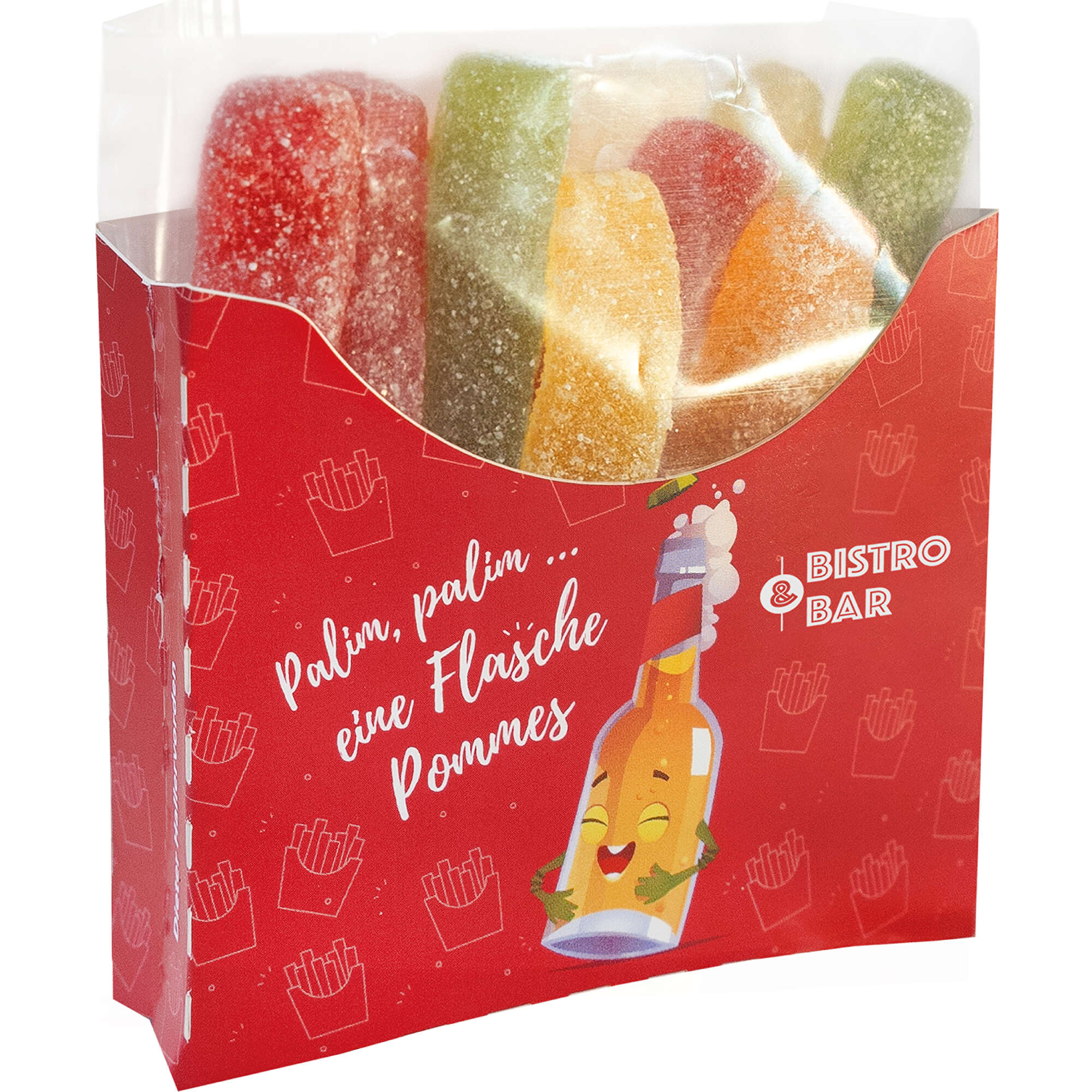 HARIBO Pommes Tüte (50g) als Werbegeschenke Auf GIFFITS.de | Art.Nr. 519026